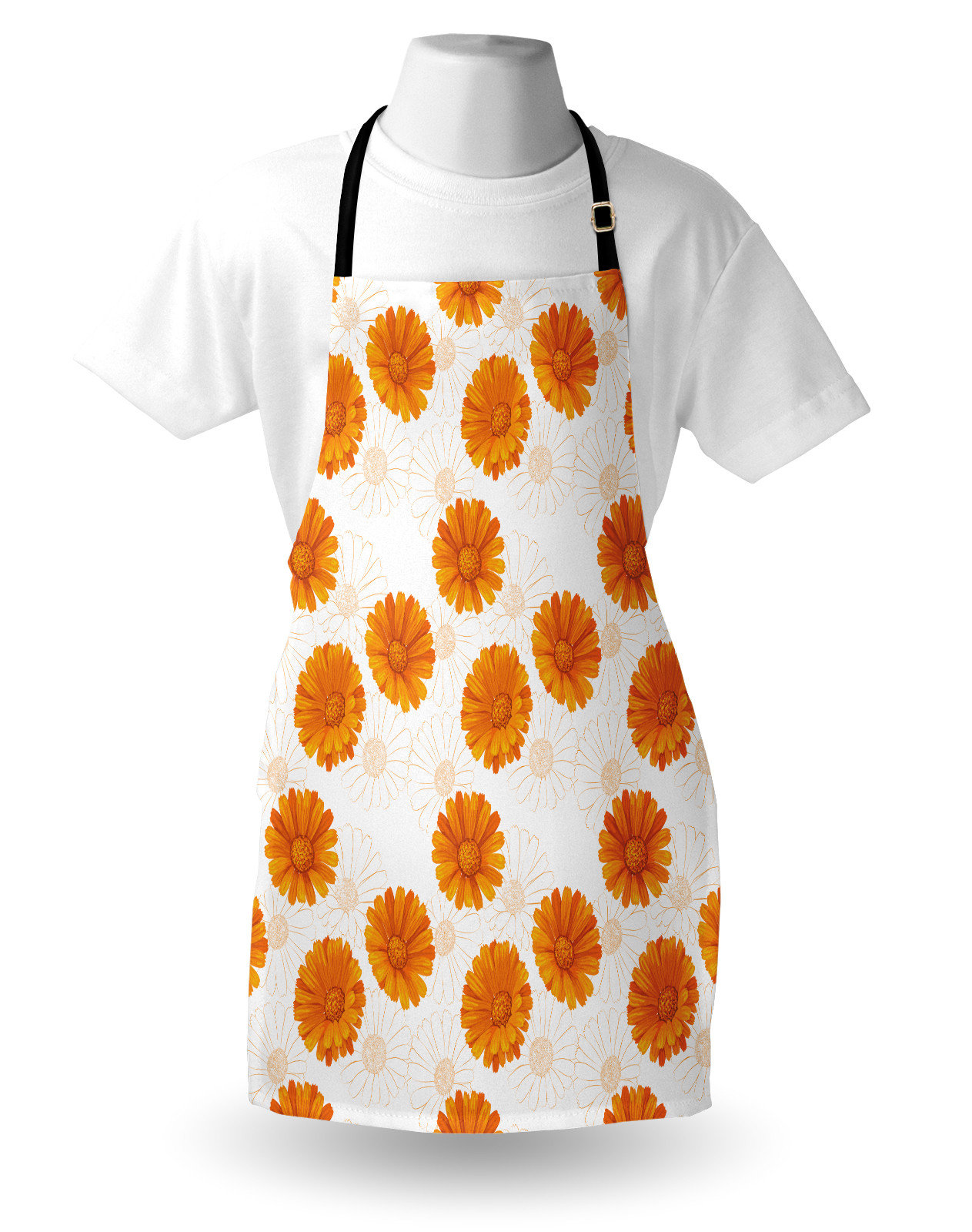 East Urban Home Burnt Orange Apron Unisex, Calendula Blossoms, Adult ...