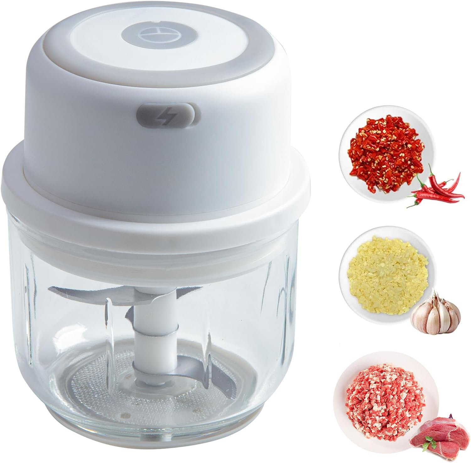 BETOFUL Electric Garlic Chopper Portable Small Food Processor | Wayfair