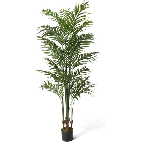 Birch Lane™ Roni Artificial Palm Tree, Faux Dypsis Lutescens Plant in ...