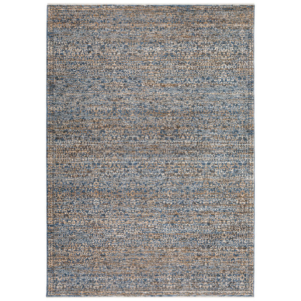 Bungalow Rose Farmann Performance Blue Rug | Wayfair