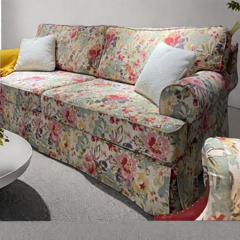 Axis Living Flower Rustic Style Fabric Sofa | Wayfair