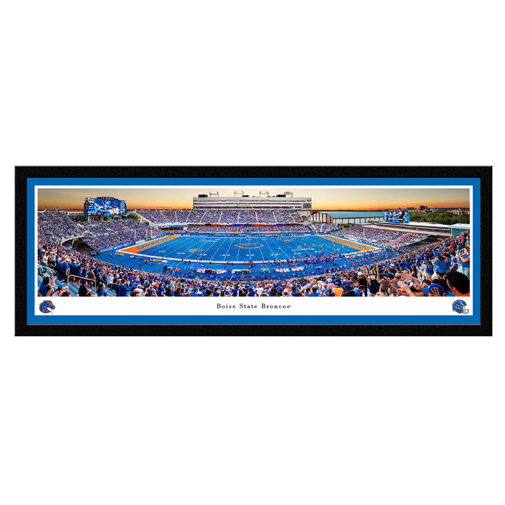 Latitude Run® Gundey Boise State Broncos Framed On Paper by James ...