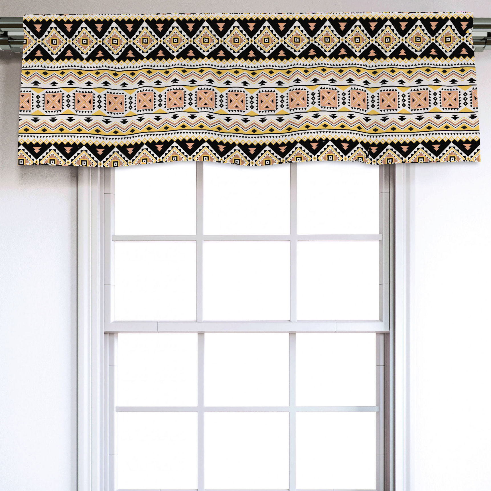 East Urban Home Aztec 54" Window Valance | Wayfair