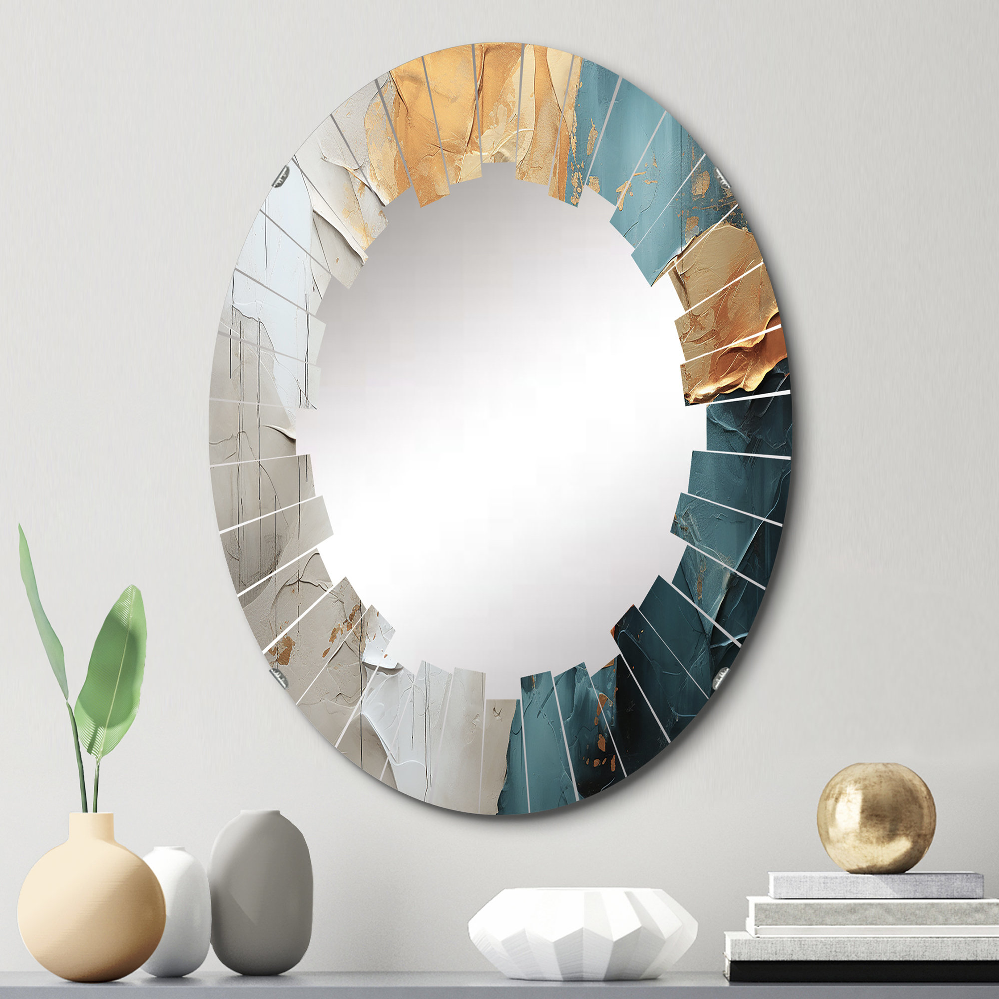 Mercer41 Steyn - Modern Wall Mirror Oval - Wayfair Canada