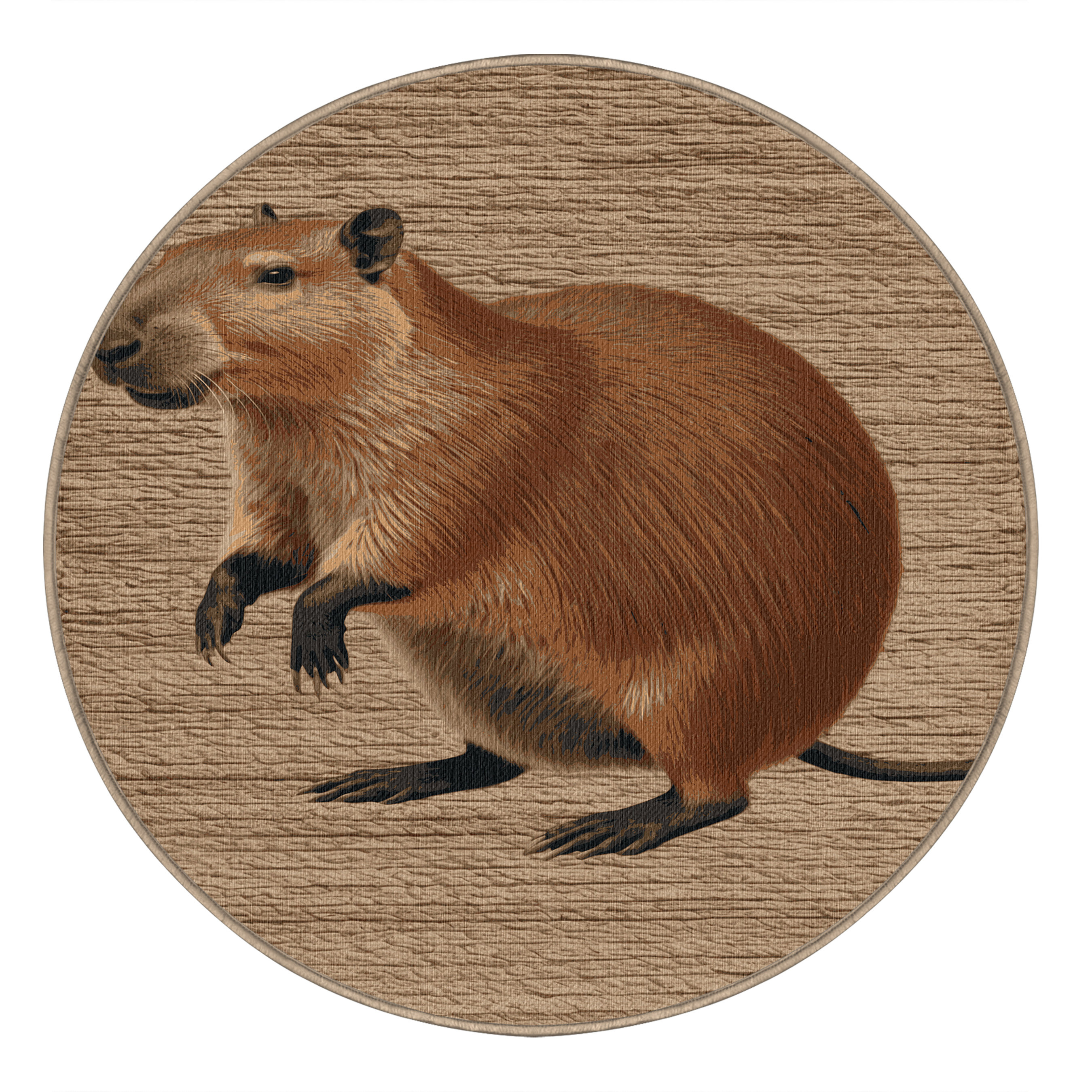 Wildon Home® Washable Capybara Wildlife Area Rug | Wayfair