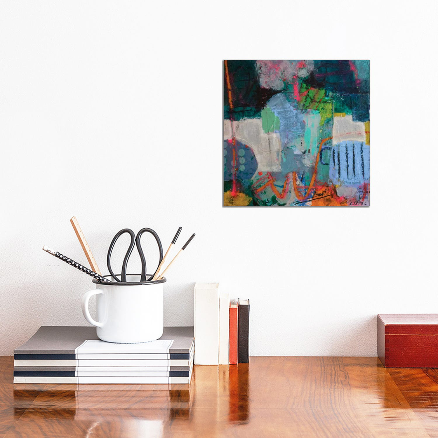 Wrought Studio™ The Blue Painting - Wall Art Print | Wayfair
