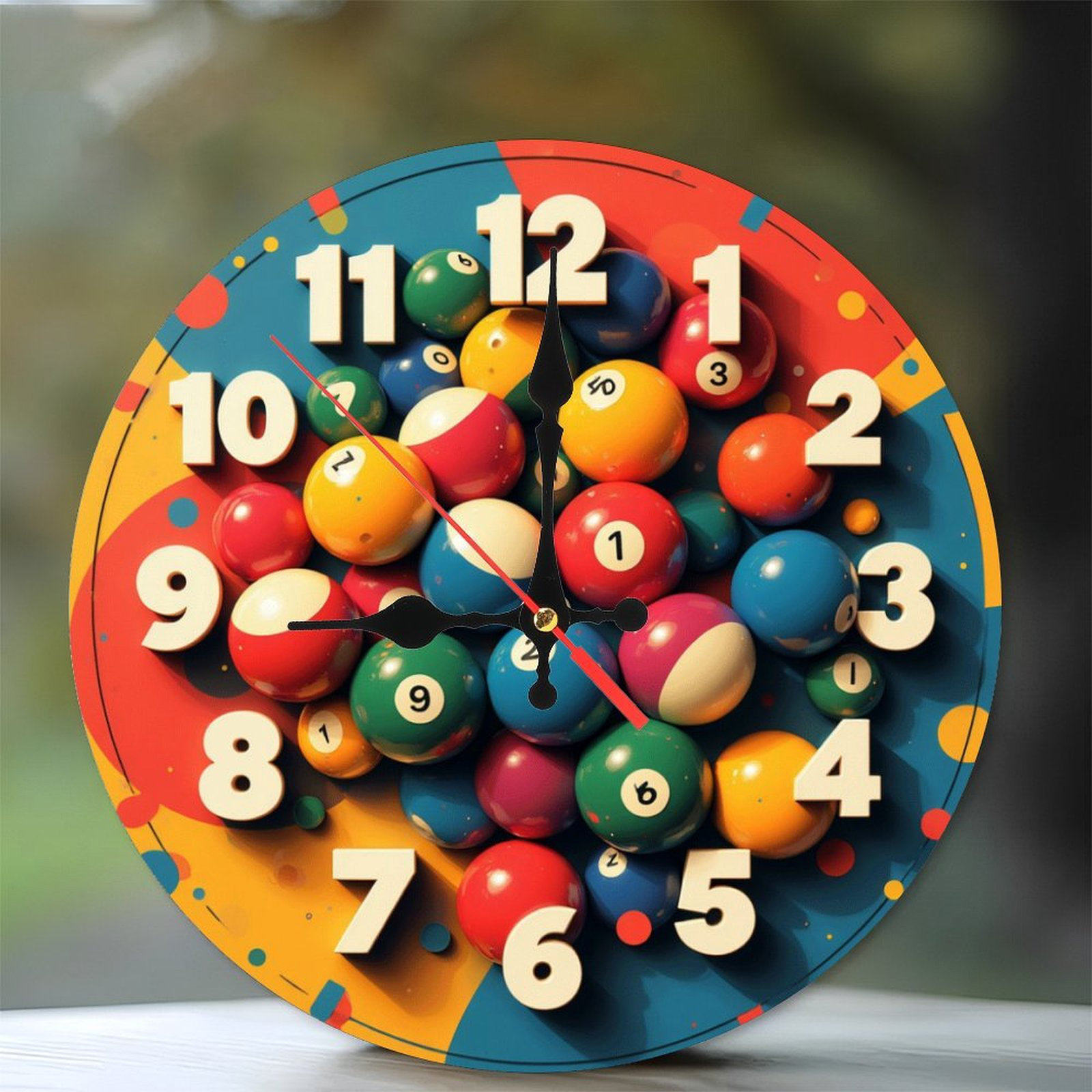 Latitude Run® 10" Round MDF Wall Clock with Silent Quartz Movement and ...