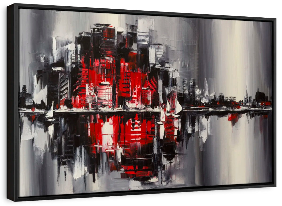Latitude Run® Abstract Cityscape Canvas Print | Wayfair