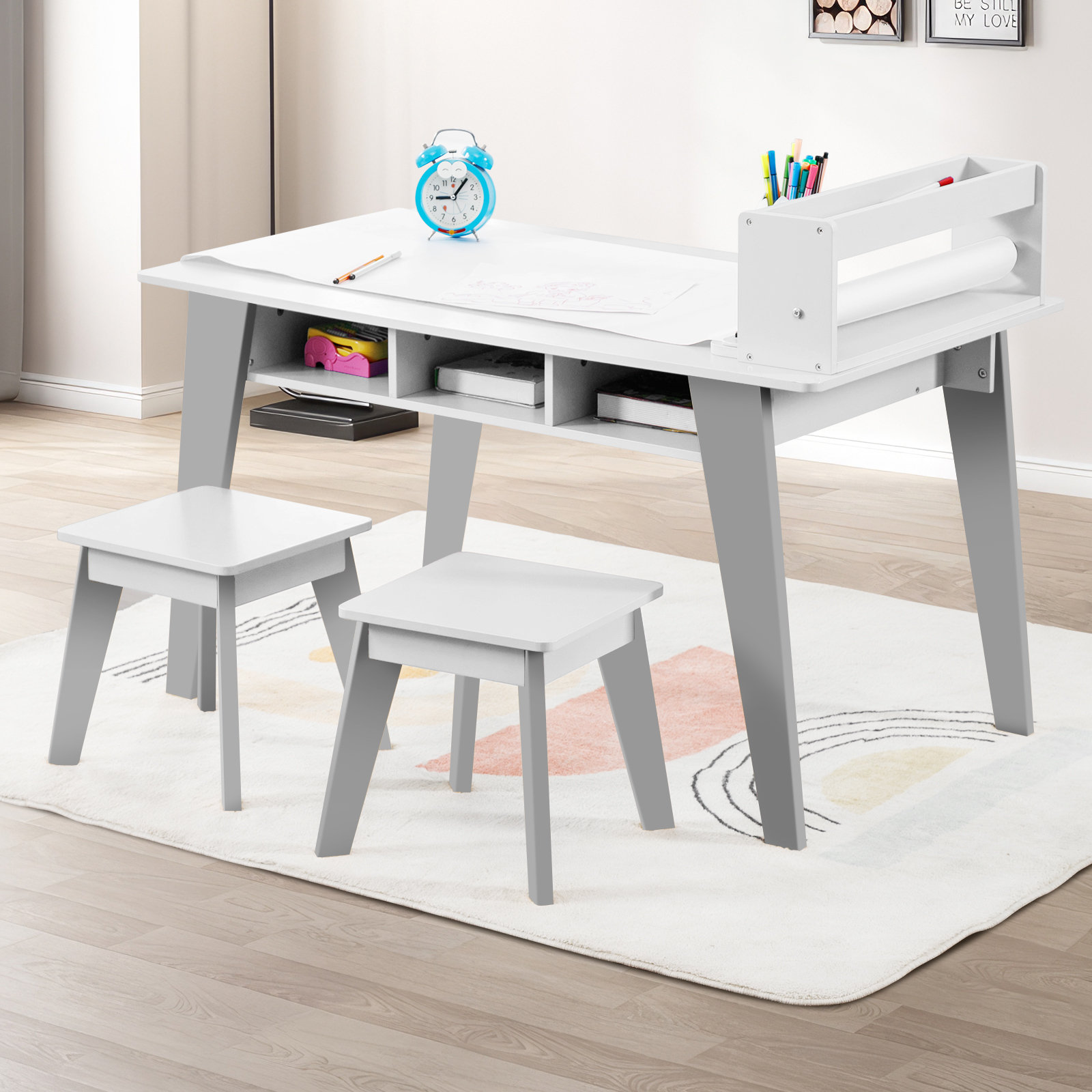 Isabelle & Max™ Aleahya Kids Art Table, 2-in-1 Kids Craft Table and ...