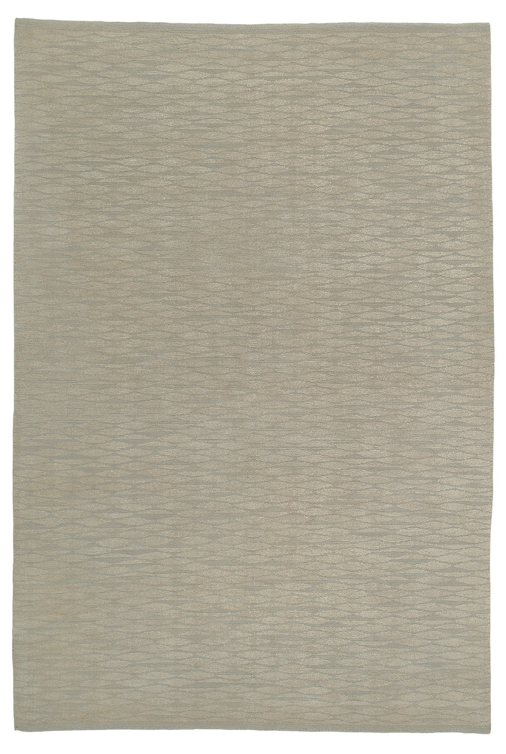 Tufenkian Tempo Geometric Hand-Knotted Wool/Silk Area Rug in Gray/Beige ...