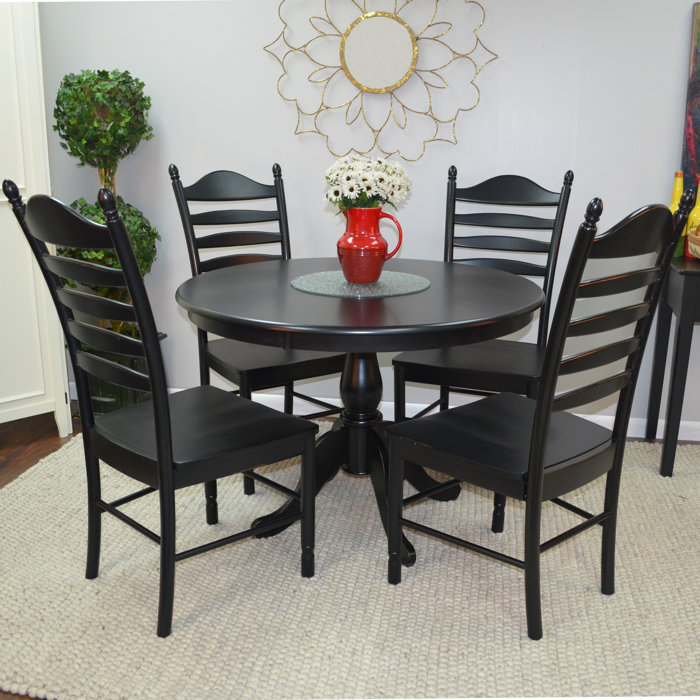 Andover Mills™ Rebekah Round Solid Wood Base Dining Table & Reviews ...