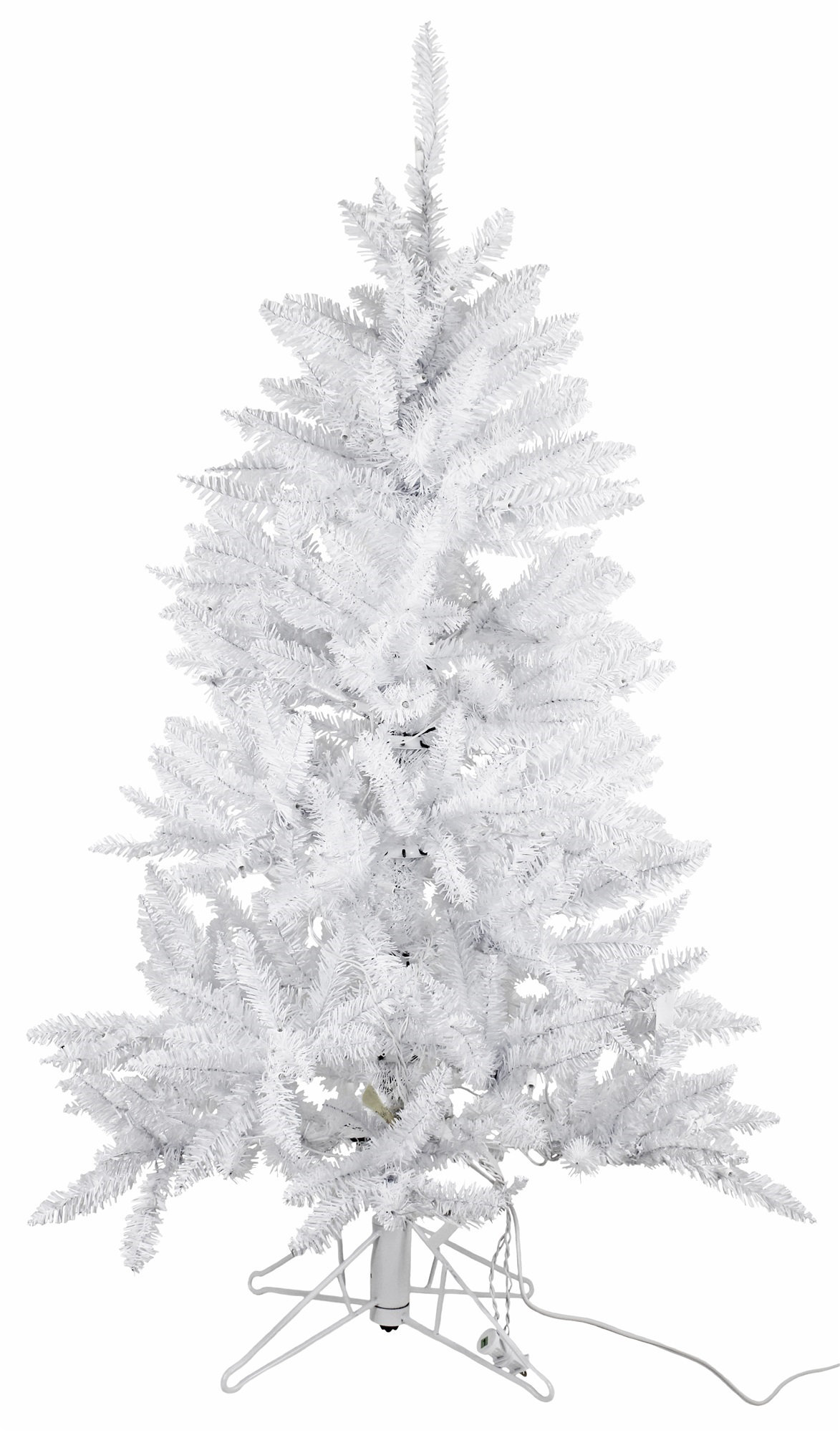 The Holiday Aisle® 36" White Flocked Christmas Tree with 150 Steady ...