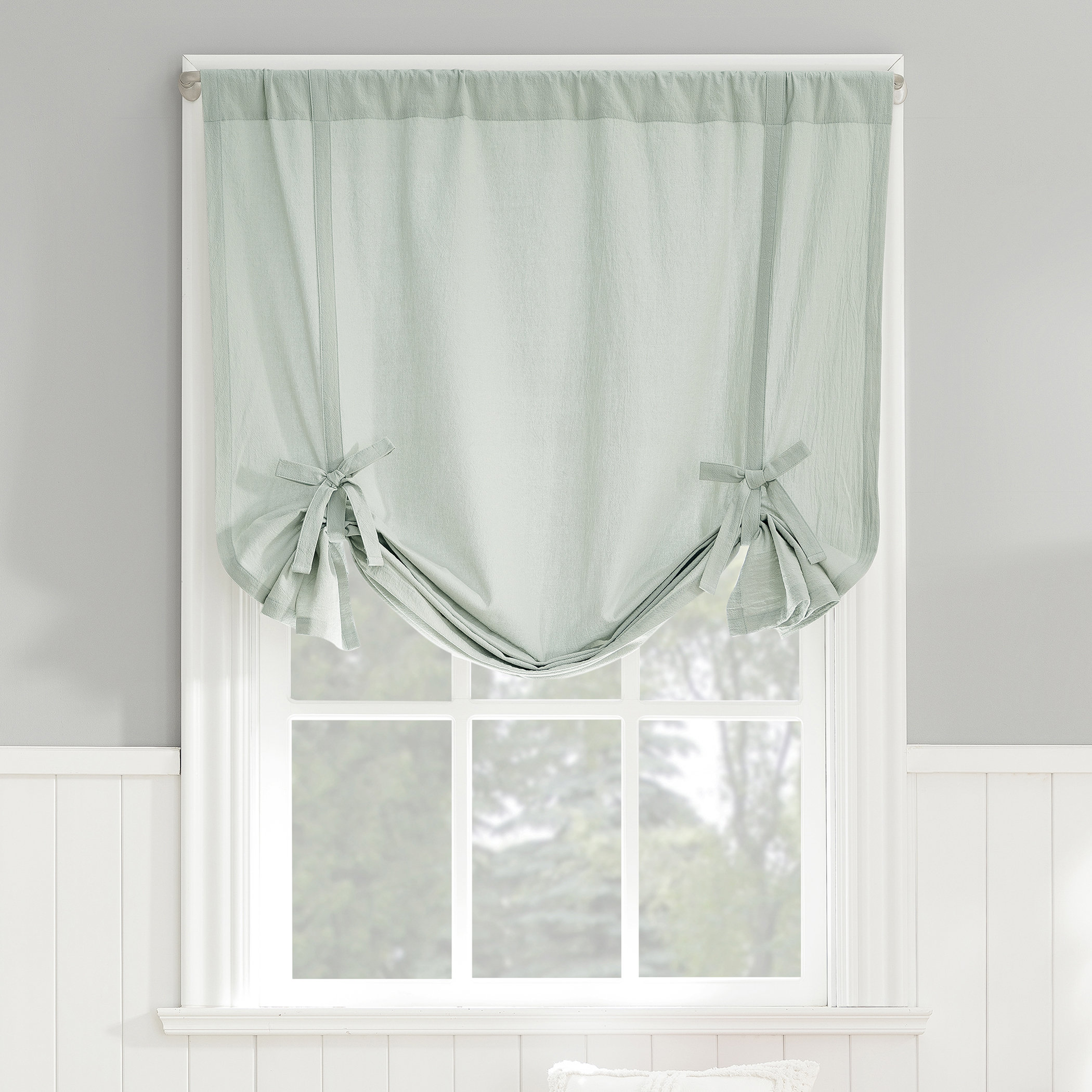 Symple Stuff Archaeo Sarro Washed Cotton Semi-Sheer Rod Pocket Window ...