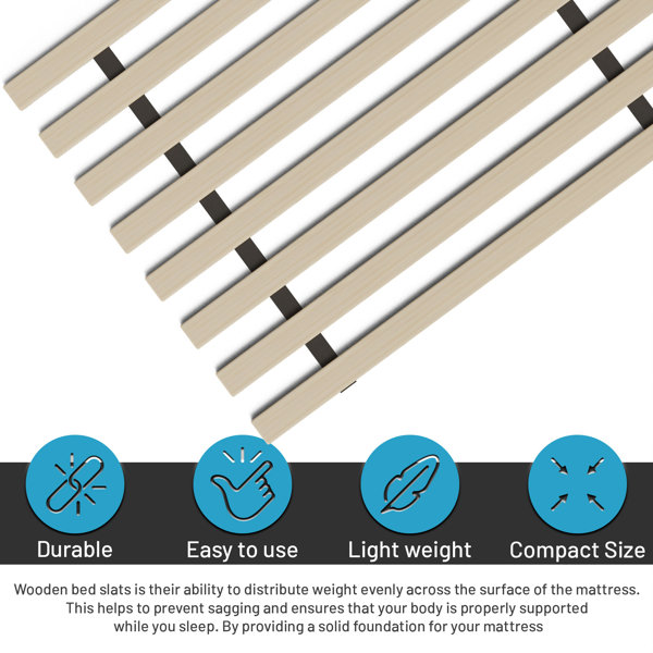 Alwyn Home Tatum 0.68-Inch Standard Vertical Mattress Support Wooden ...