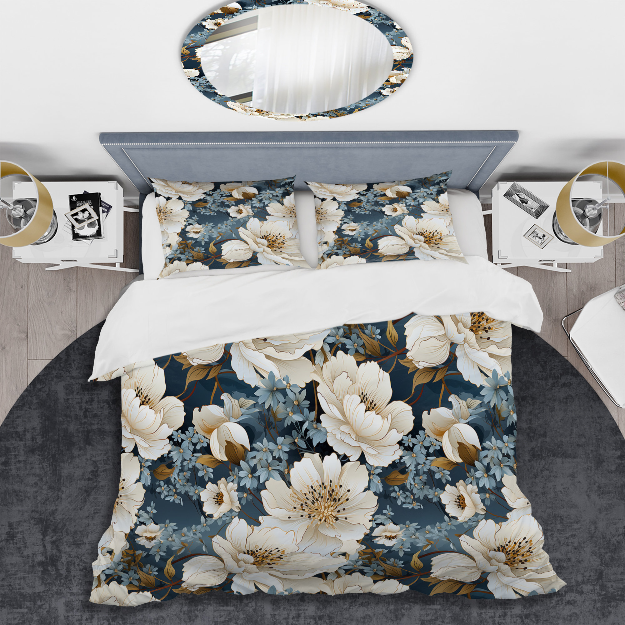 Design Art Contemporary Floral Elegance Cottage Collage I - Floral ...