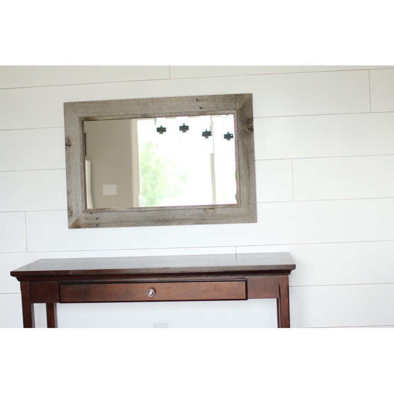 Union Rustic Trost Wood Rectangle Wall Mirror | Wayfair