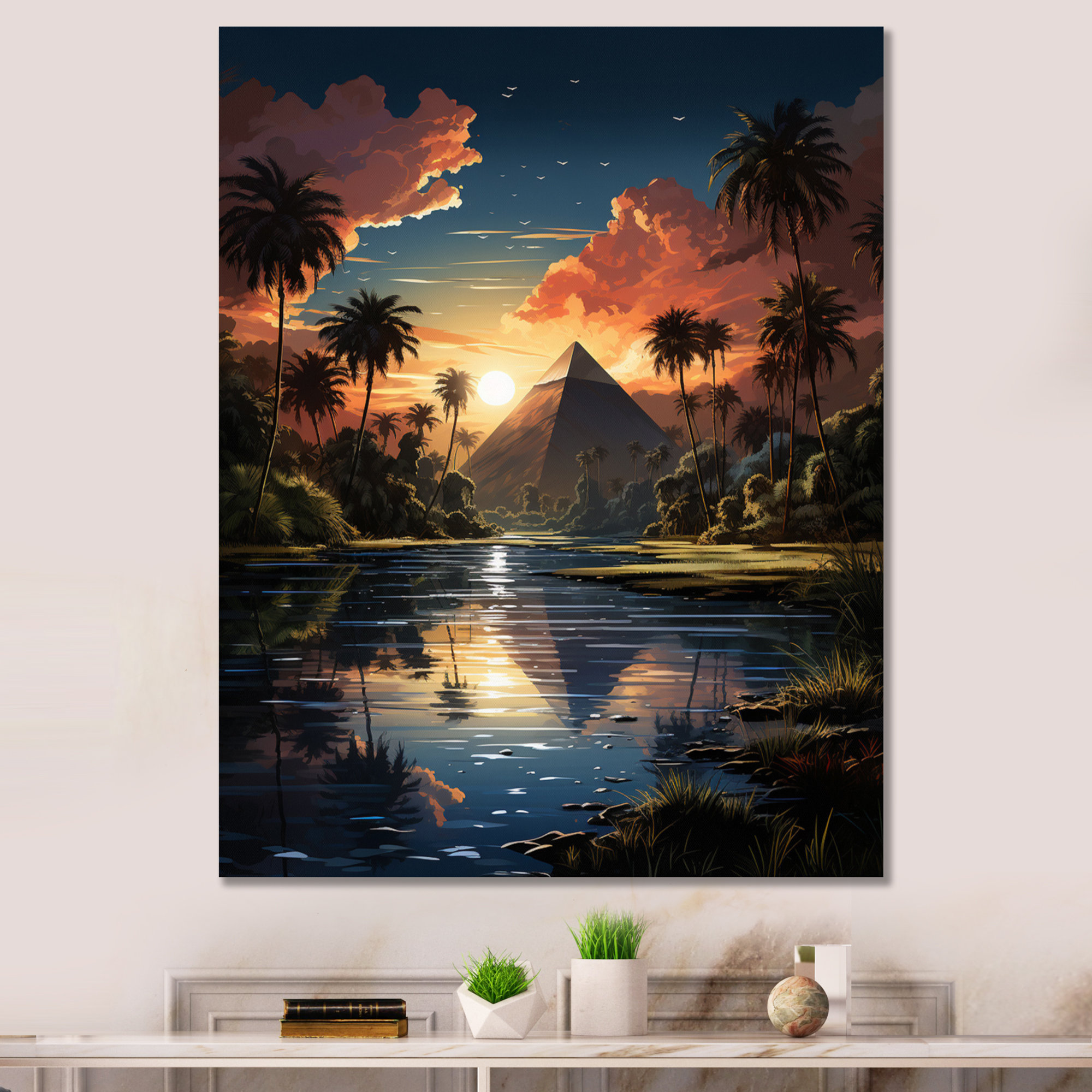 Dovecove Egypt Majestic Pyramids III - Egypt Canvas Wall Art - Wayfair ...