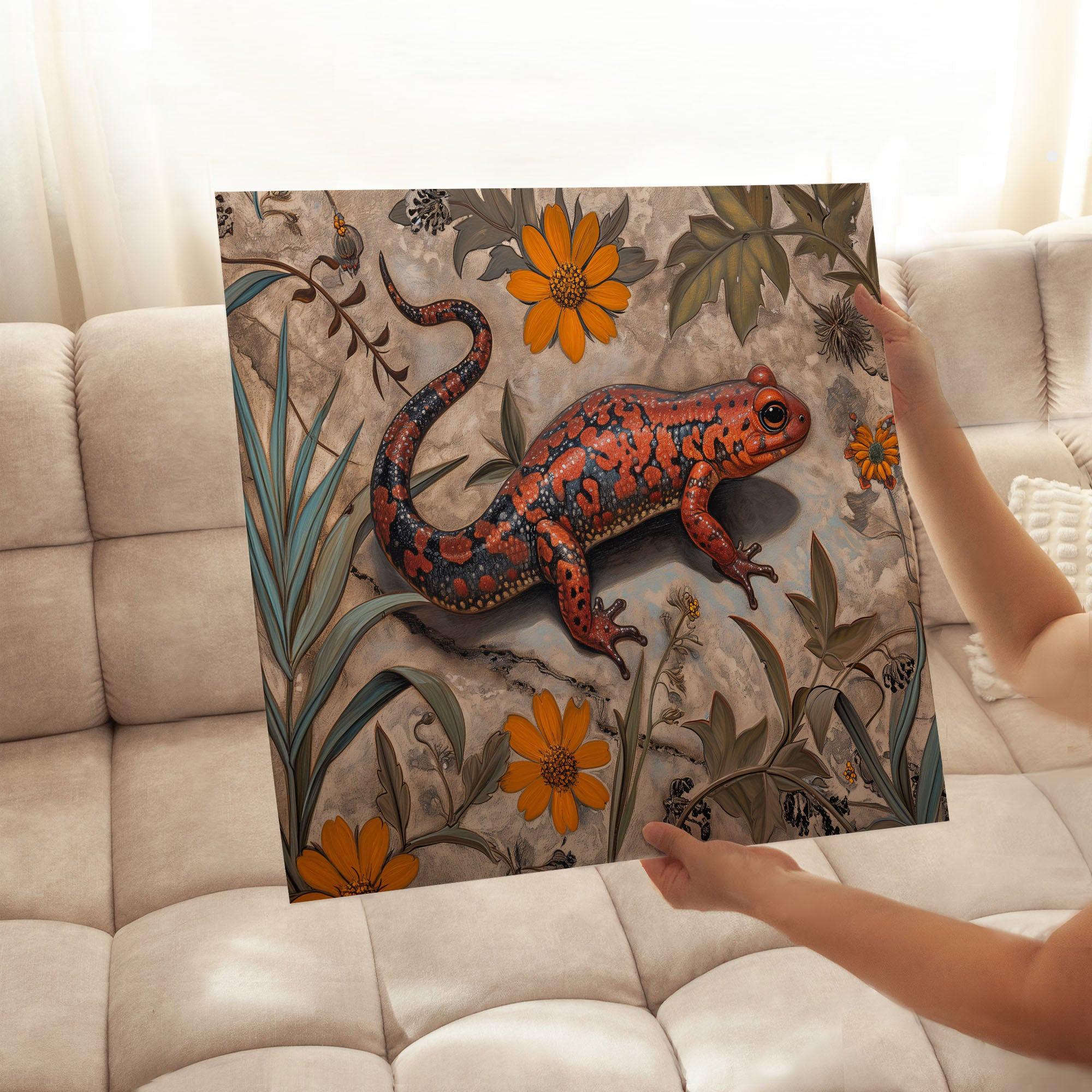 Bungalow Rose Animals Salamander Pattern II William Morris Cottage ...