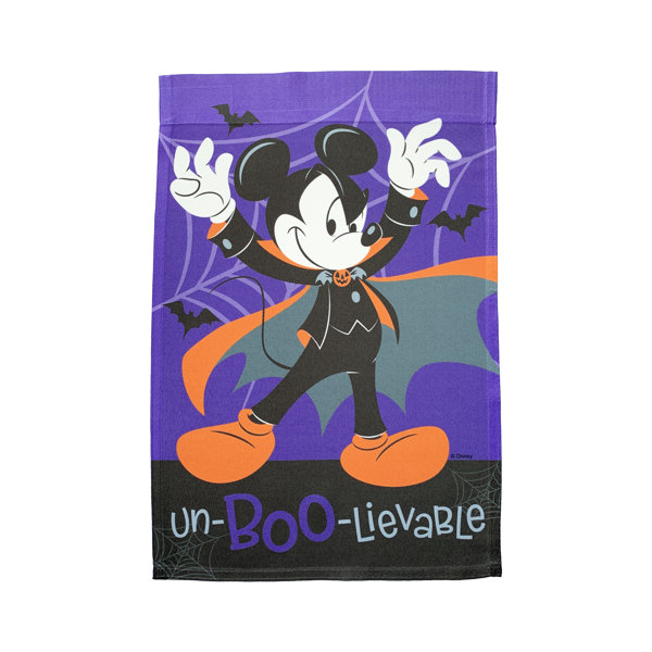 Back Yard Glory Disney Mickey Mouse Un-BOO-lievable Garden Flag 12" x ...
