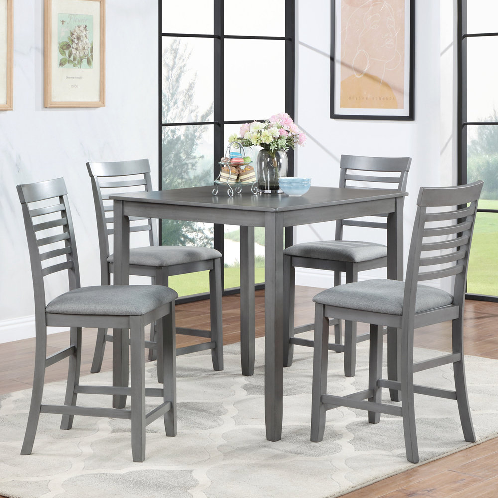 Winston Porter Sakiya Square 34.5'' L x 34.5'' W Dining Set | Wayfair