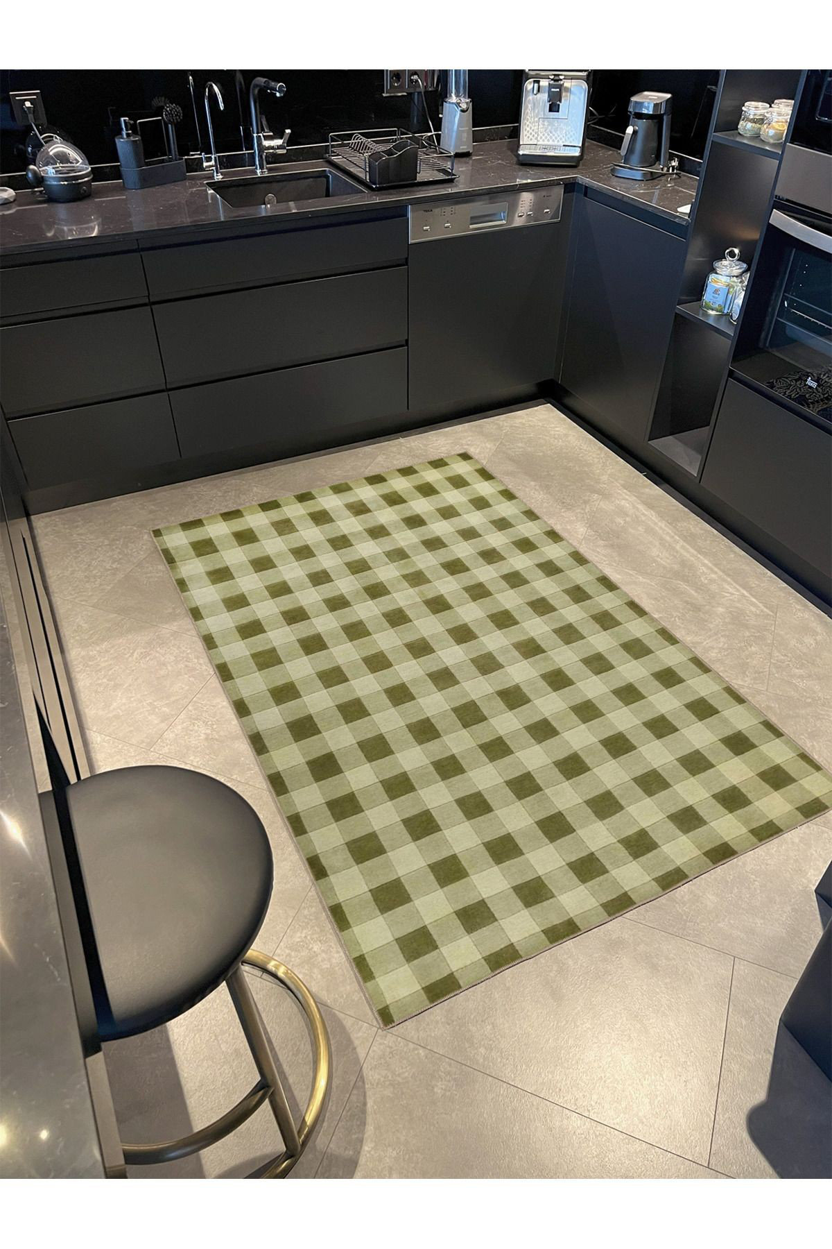 Hokku Designs Modern Checkered Green Tone Decorative Rug - Wayfair Canada
