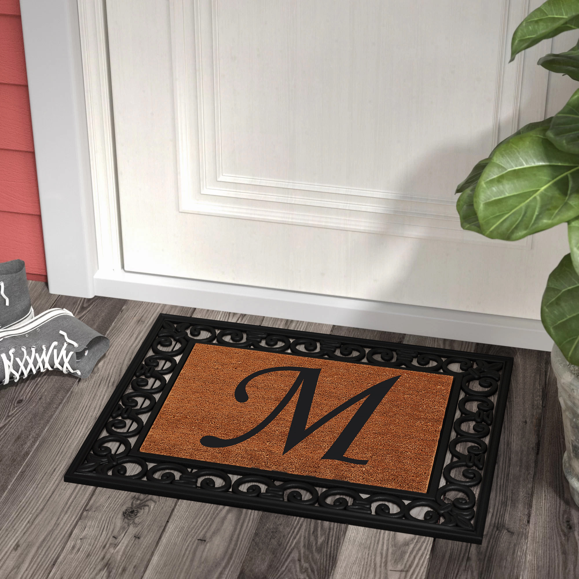 Red Barrel Studio® Tanda Monogram Insert 25 in. x 19 in. Outdoor Door ...