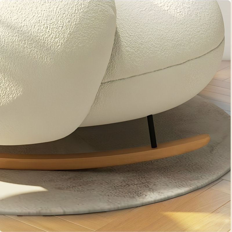 VIBORZ Modern Upholstered Rocking Chair with Ottoman | Wayfair