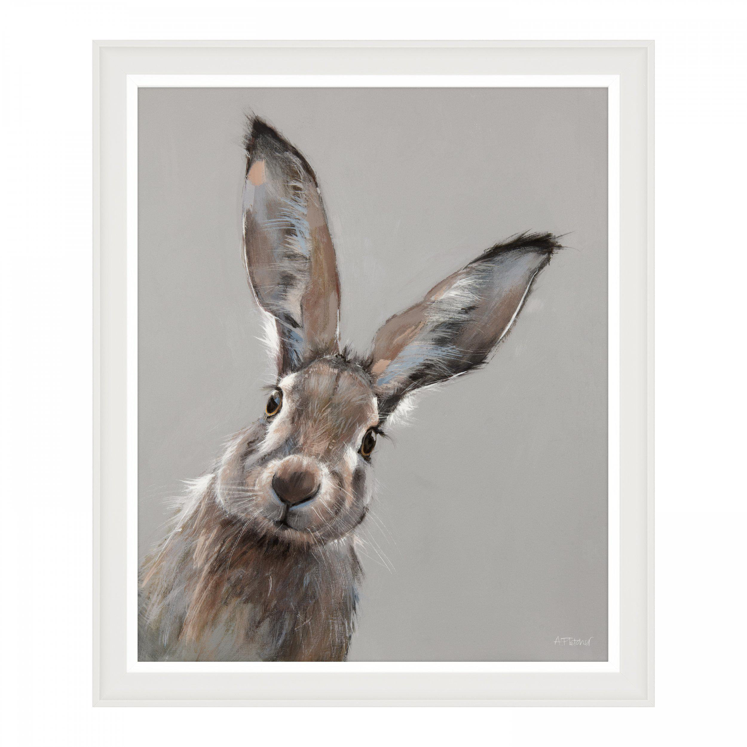August Grove Dottie - Hare Framed Wall Art | Wayfair.co.uk