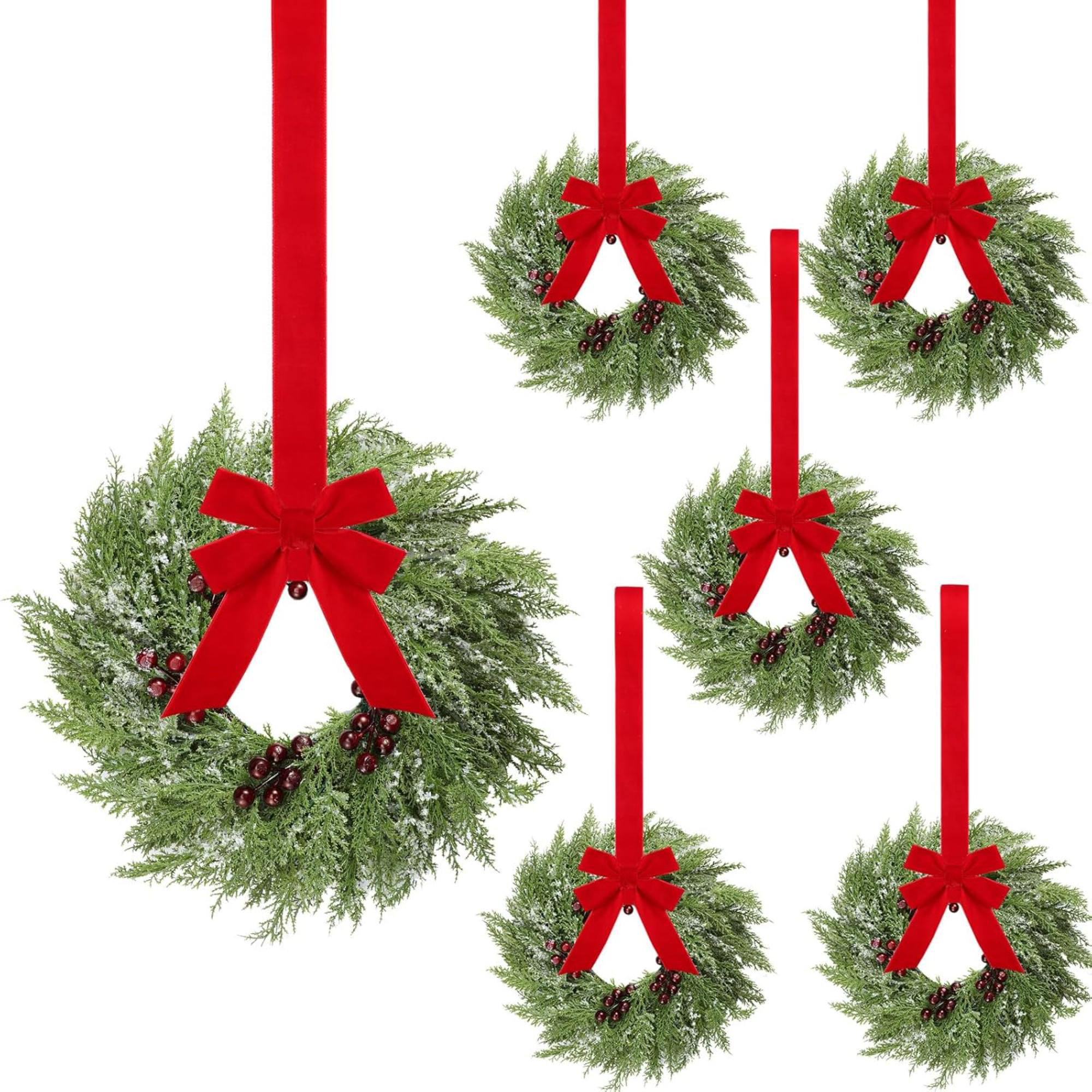 One Allium Way® 6 Pcs Christmas Wreath Decorations Christmas Kitchen ...