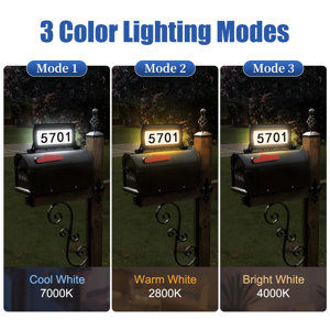 MARLIN MANUFACTURING COMPANY, INCORPORATED Solar Backlit Address Sign ...