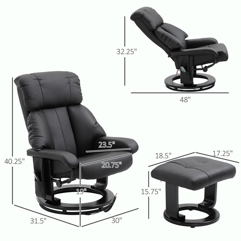 Latitude Run® Recliner with Ottoman | Wayfair