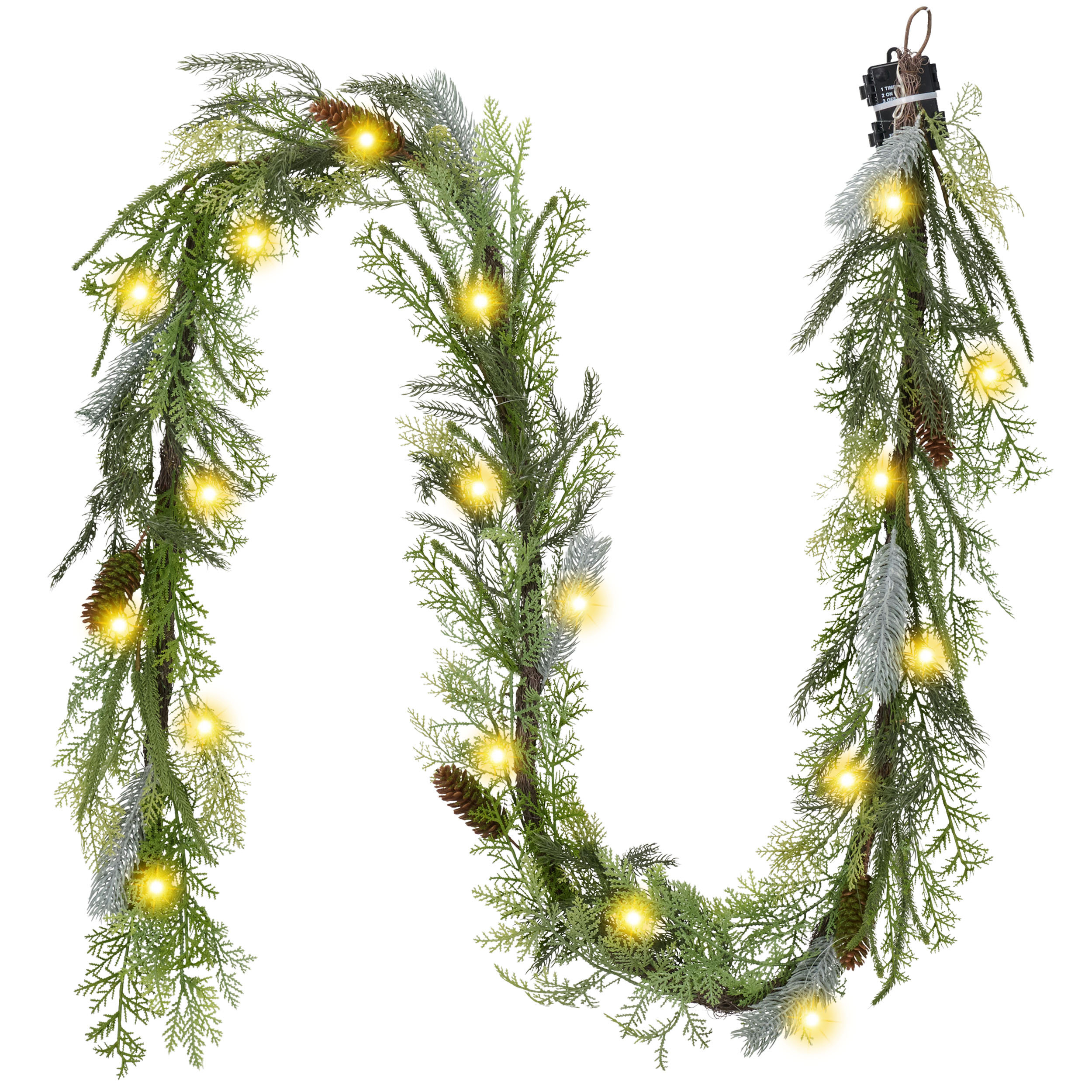 The Holiday Aisle® Kaimani 72 Inch and 108 Inch Lighted Pine and ...