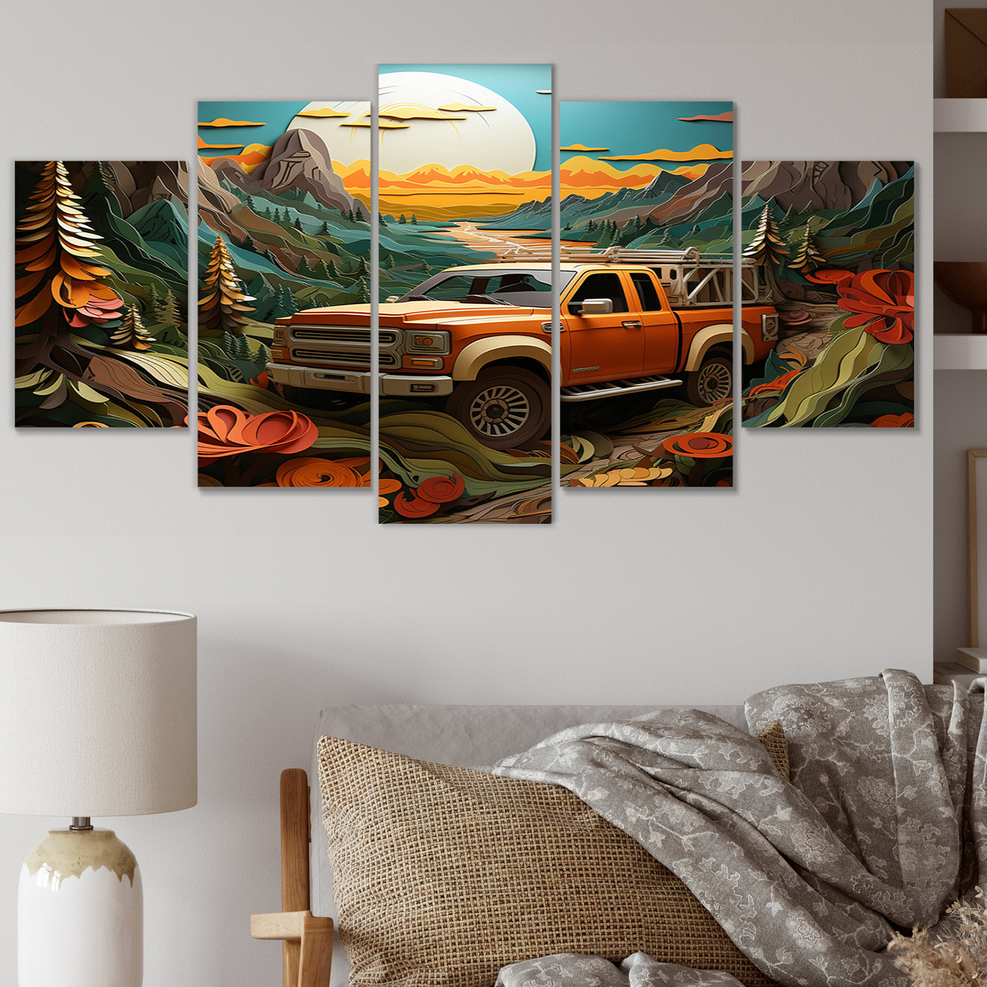 Trent Austin Design® Orange Pickup Truck Offroad Adventures ...