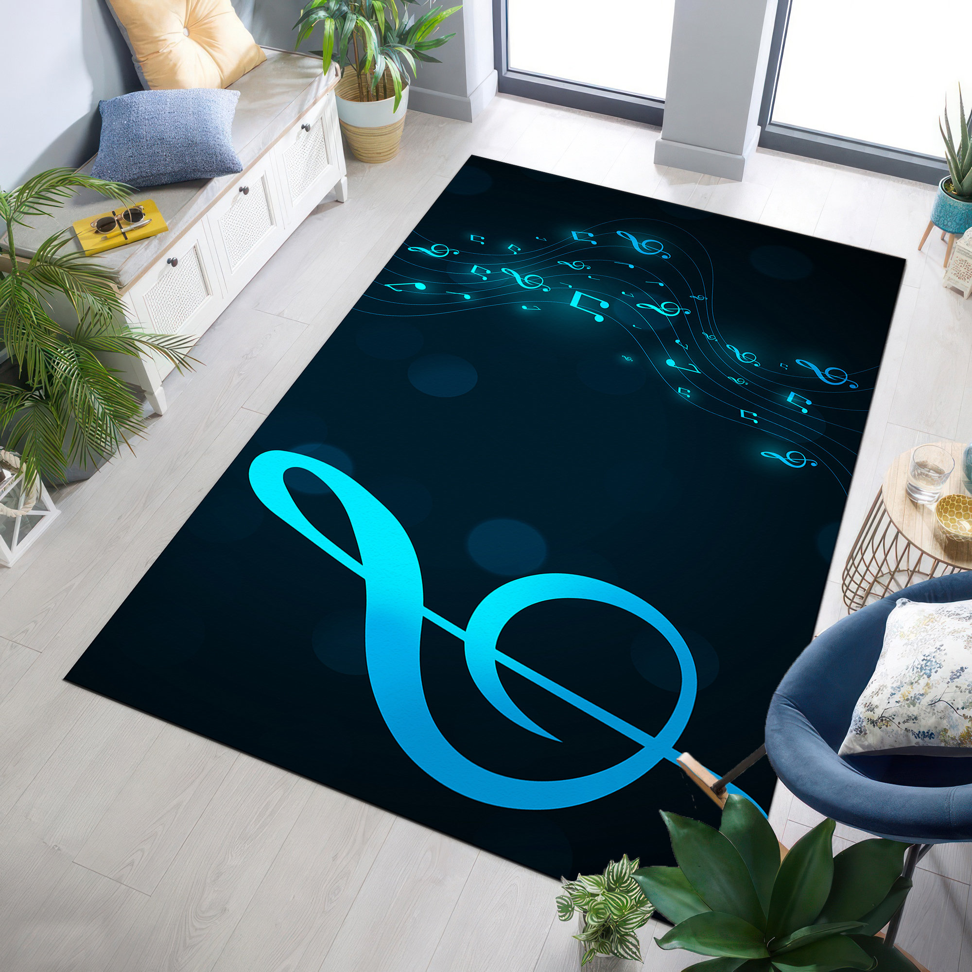 East Urban Home Floral Medley Printed Soft Pile Rug with Intricate ...