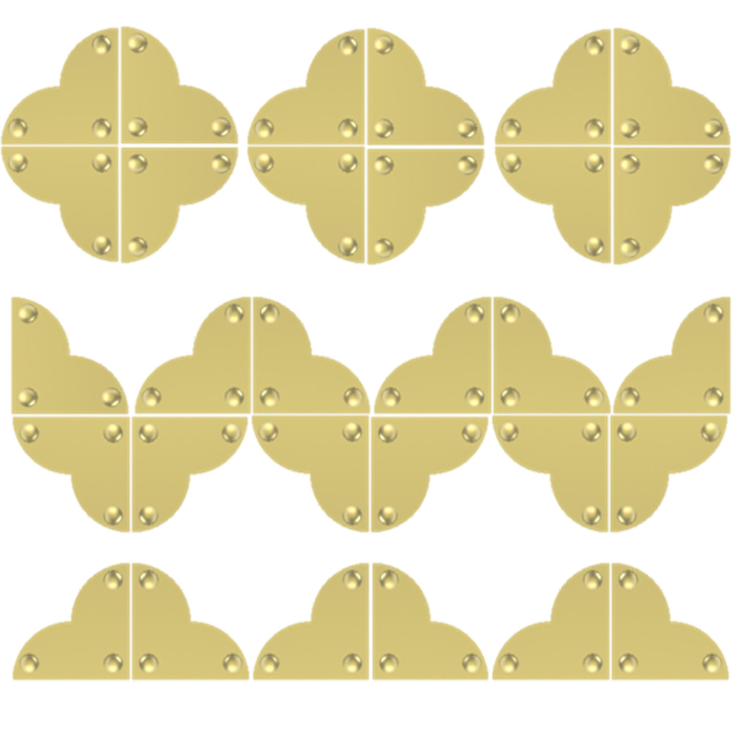 Dritz Home Smooth Quatrefoil Corners, Large, 3 Pack, Brass - Wayfair Canada