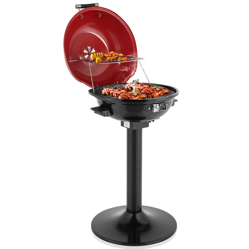 Winado 1600W Portable Double Layer Electric BBQ Grill With Stand Red ...