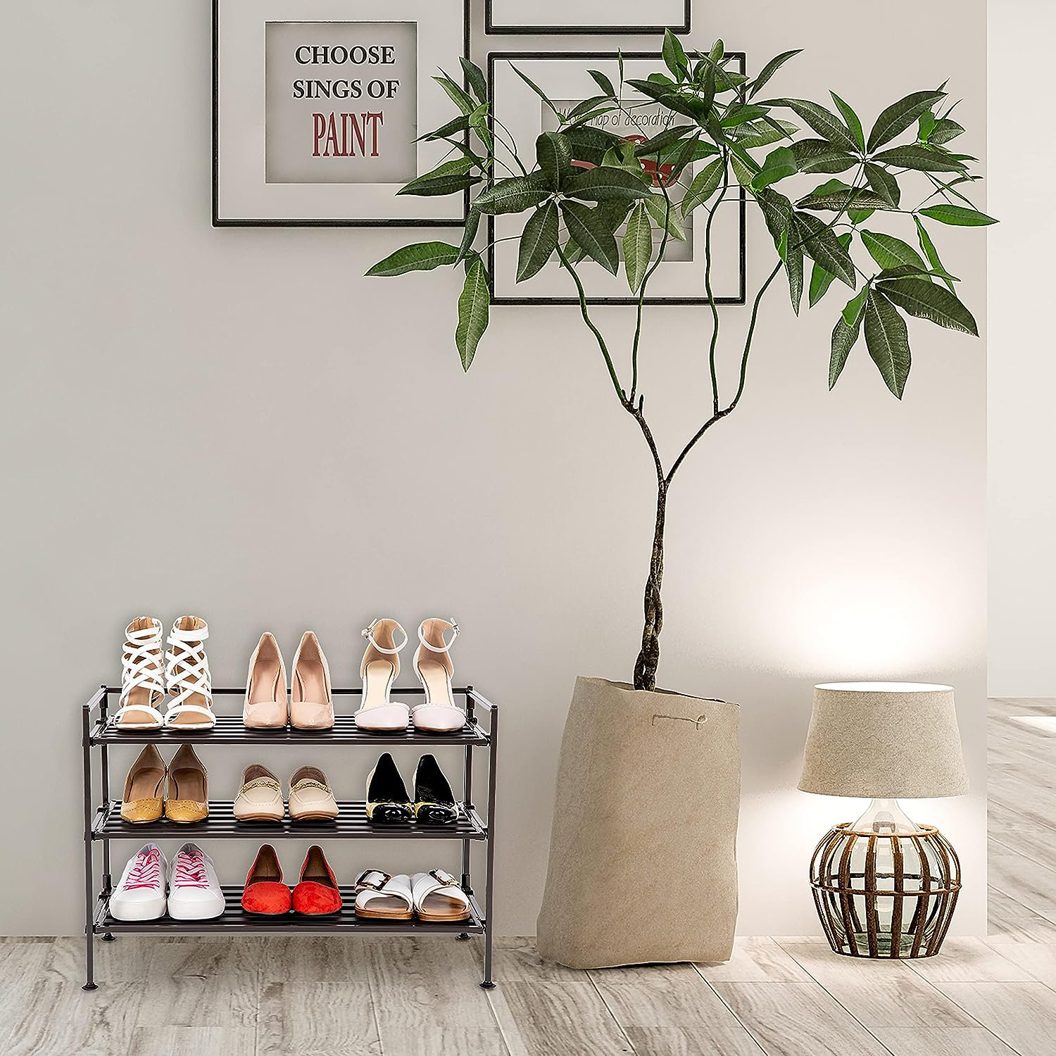 Rebrilliant 9 Pair Stackable Shoe Rack | Wayfair