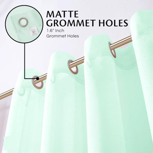 Latitude Run® Cheala Solid Sheer Curtains for Living Room and Bedroom ...