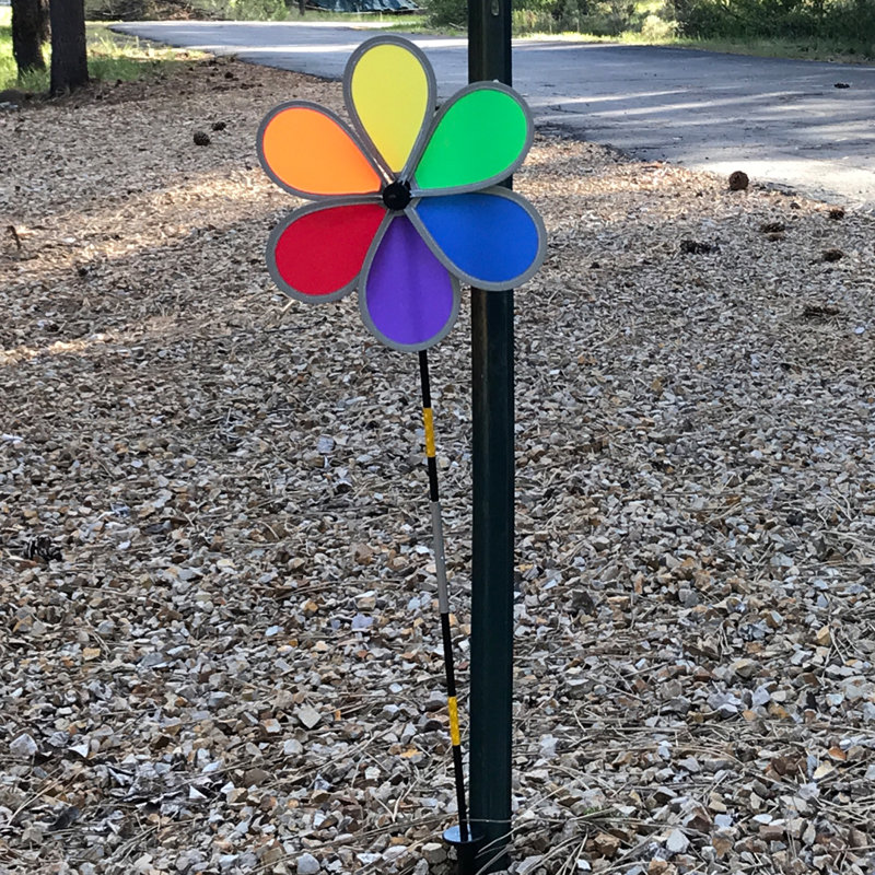 In The Breeze Retroreflective Rainbow 12" Flower Spinner | Wayfair