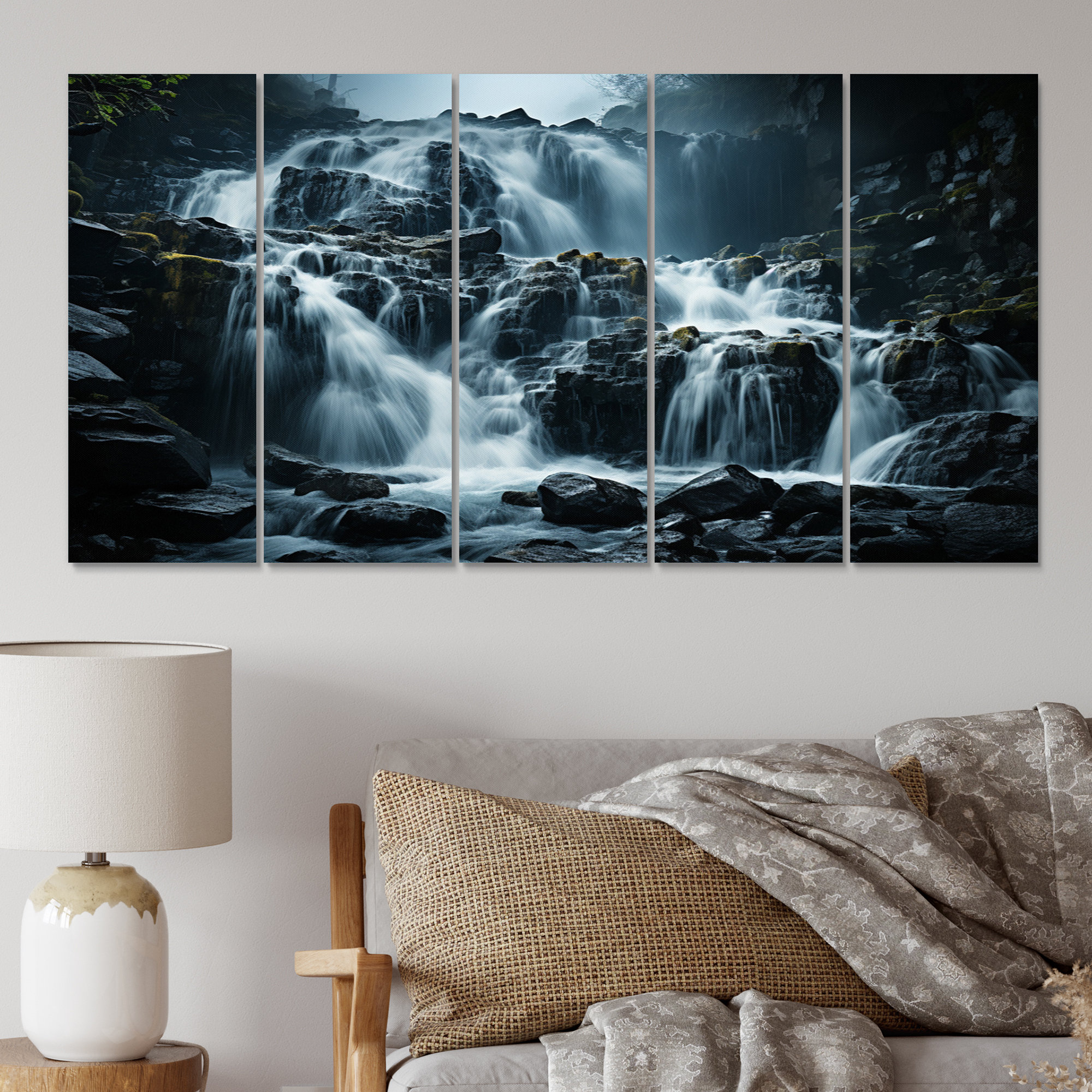 Loon Peak® Waterfall Eternal Cascade IV - Landscapes Metal Wall Art ...