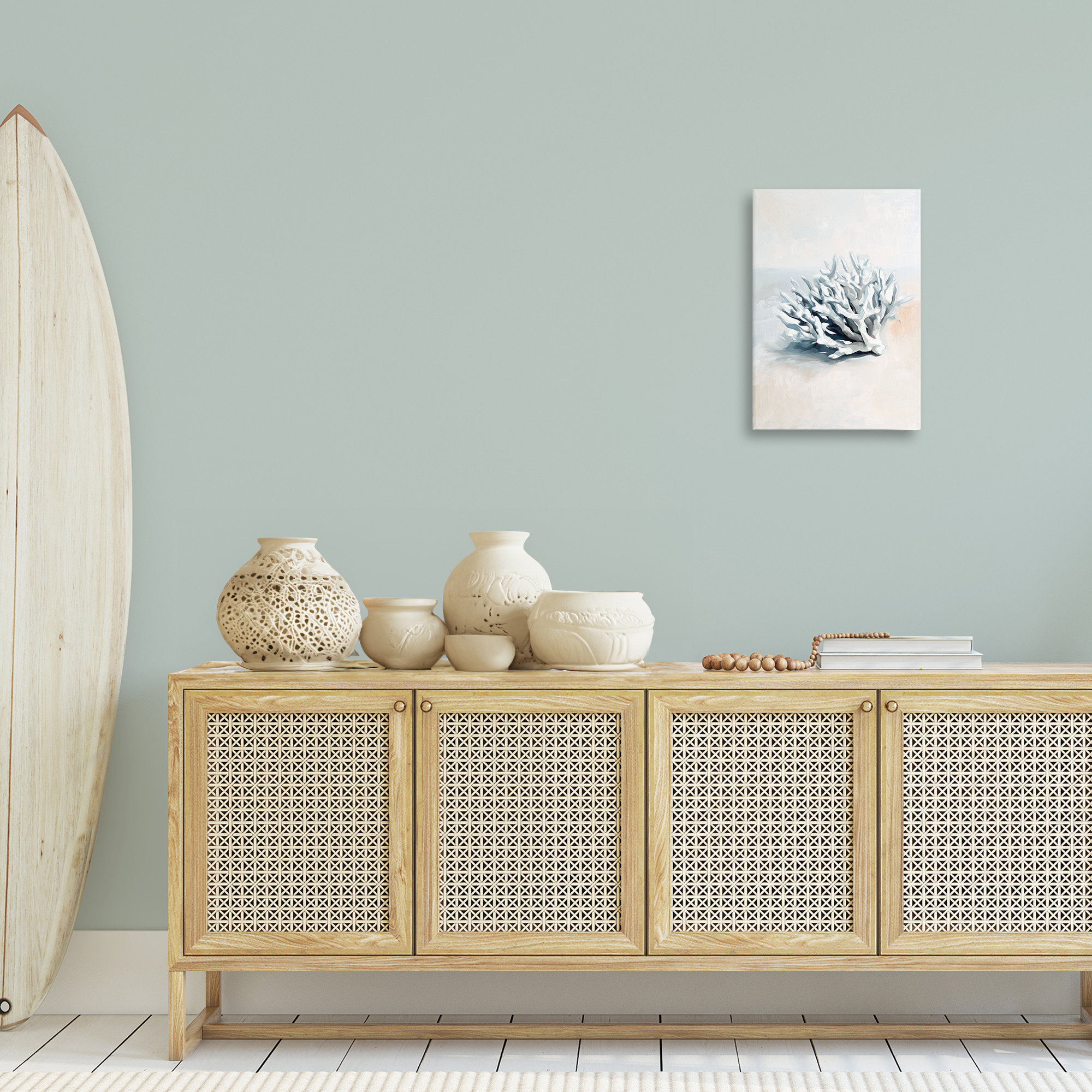 Dakota Fields Simple Staghorn Coral Canvas, design by Ramona Murdock ...