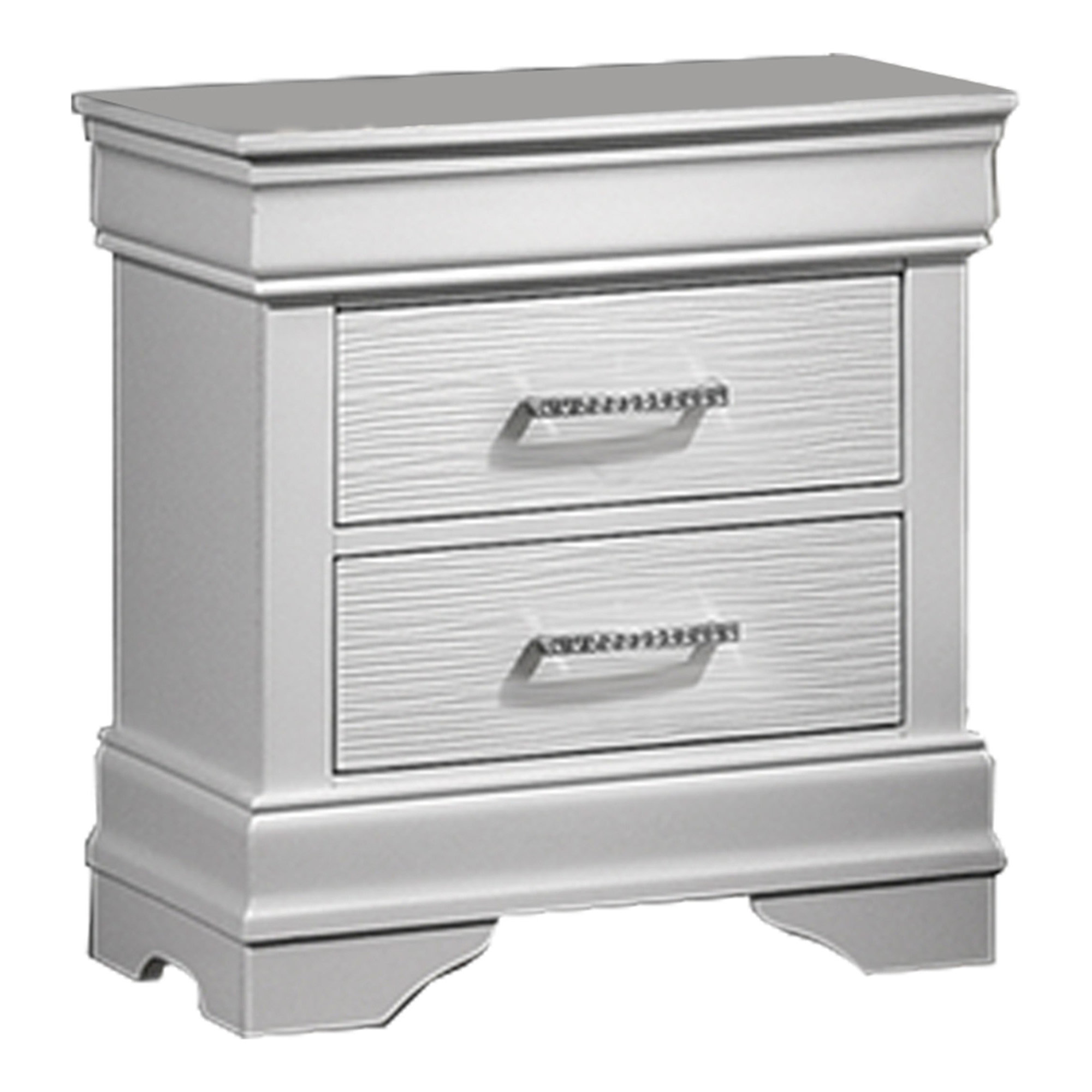Rosdorf Park Modern Sleek Bedside Table White 1pc Nightstand Bedroom ...
