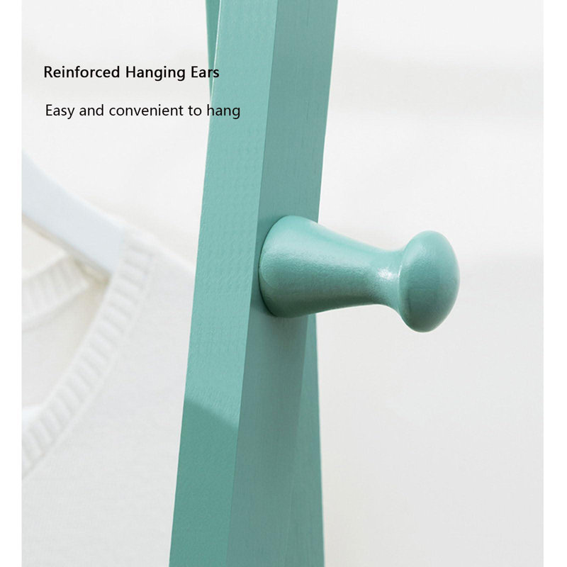 Rebrilliant Nashiem 26" W Clothing Garment Rack Clothes Rack Wooden ...