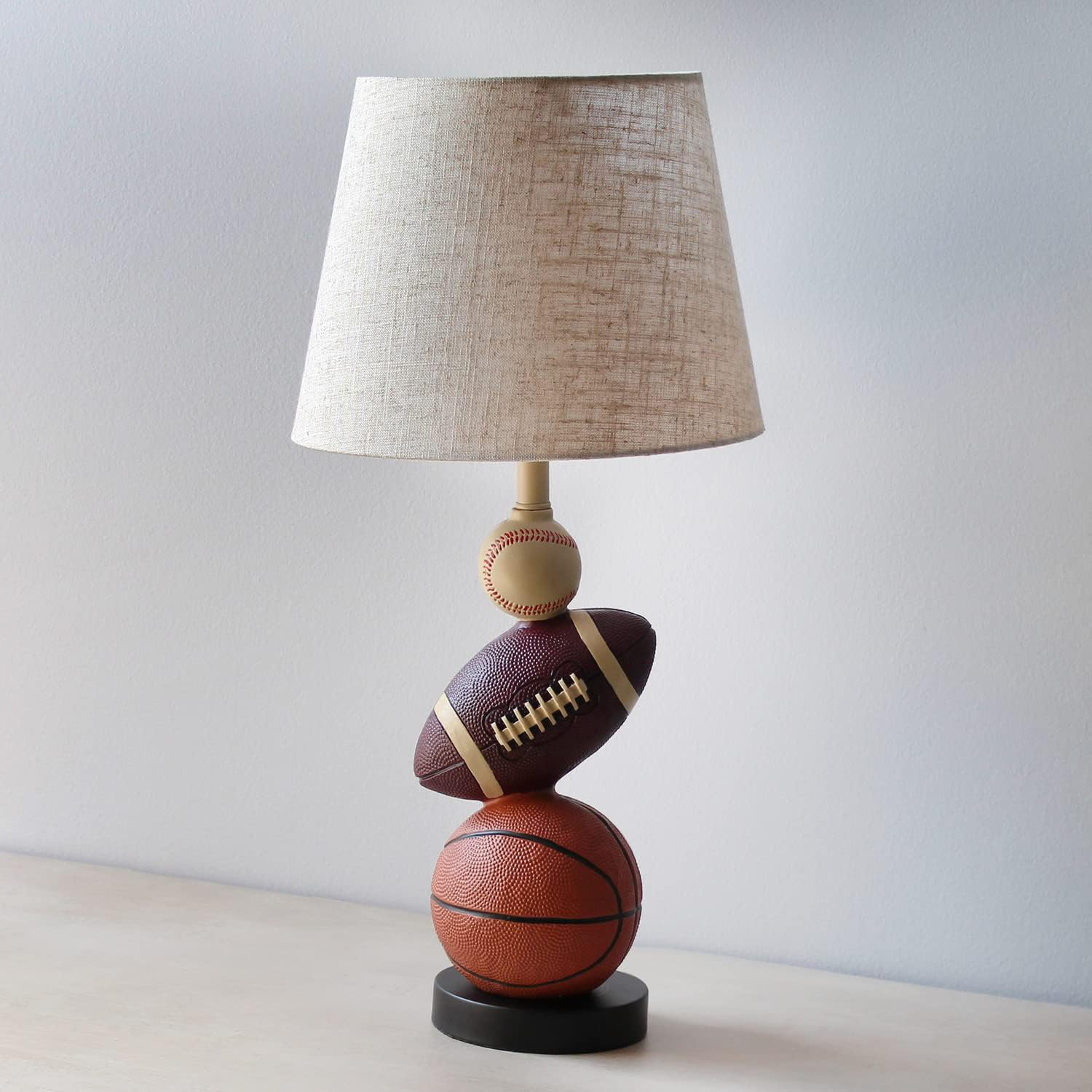 One Allium Way® Sports-Themed Table Lamp With Basketball, Baseball ...