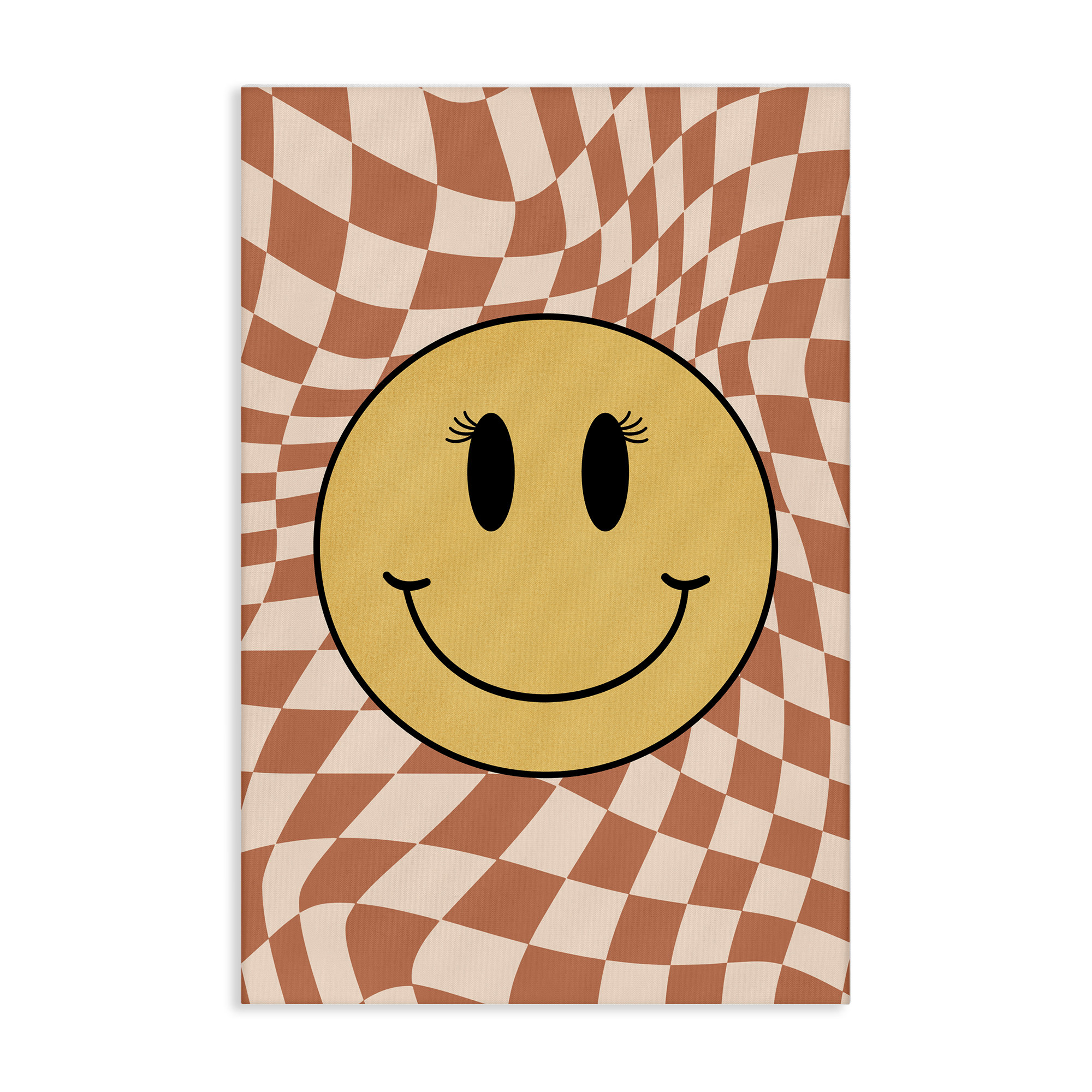 Trinx Retro Checkered Smiley Canvas Wall Art by JJ Design House, LLC ...