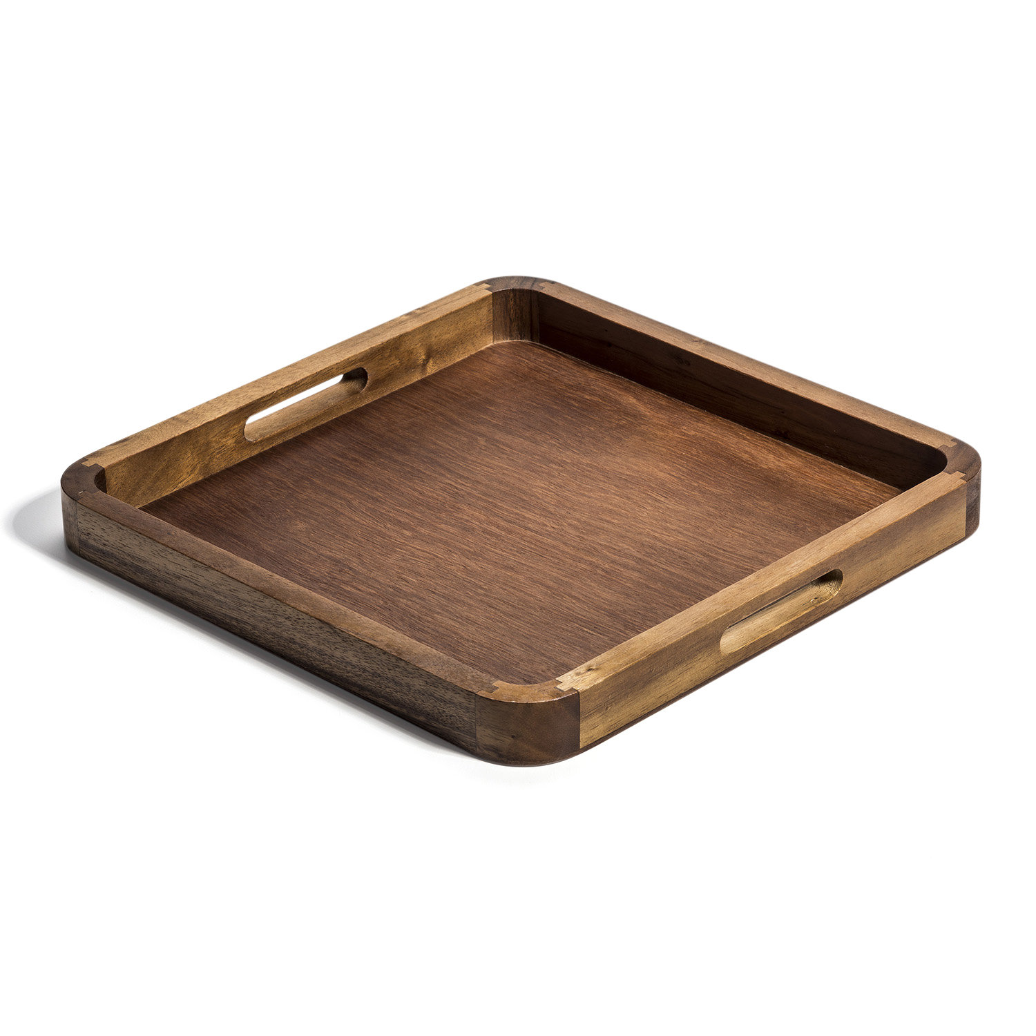 Union Rustic Acacia Wood Square Serving Tray & Reviews - Wayfair Canada