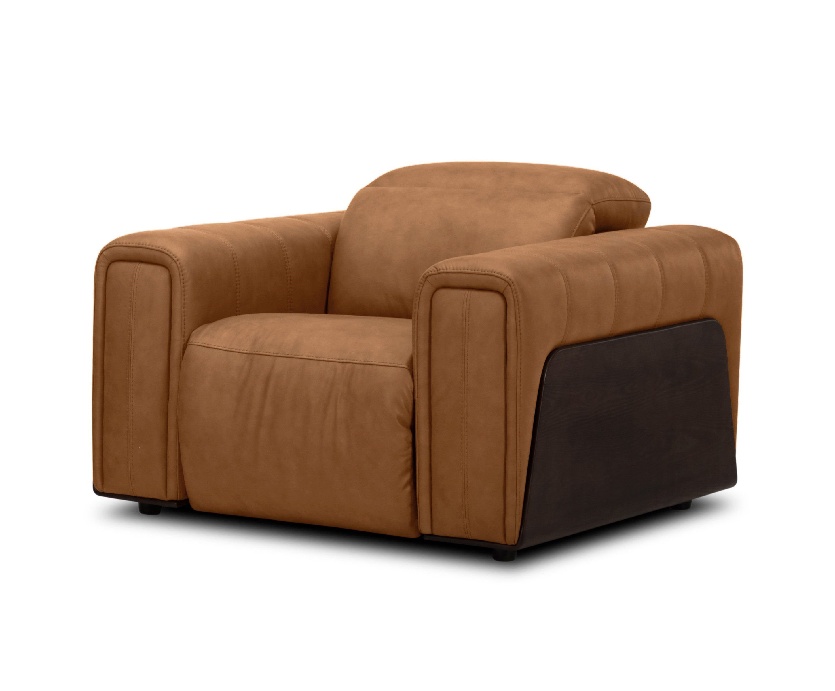 Hokku Designs Shauny - Modern Brown Leather Electric Recliner Chair ...