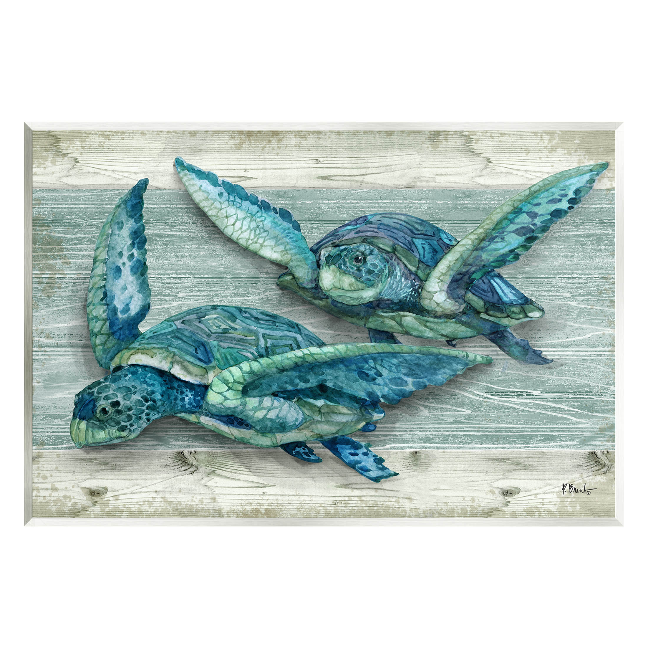 Stupell Industries Northpoint Sea Turtles Sealife Wall Plaque Art By ...