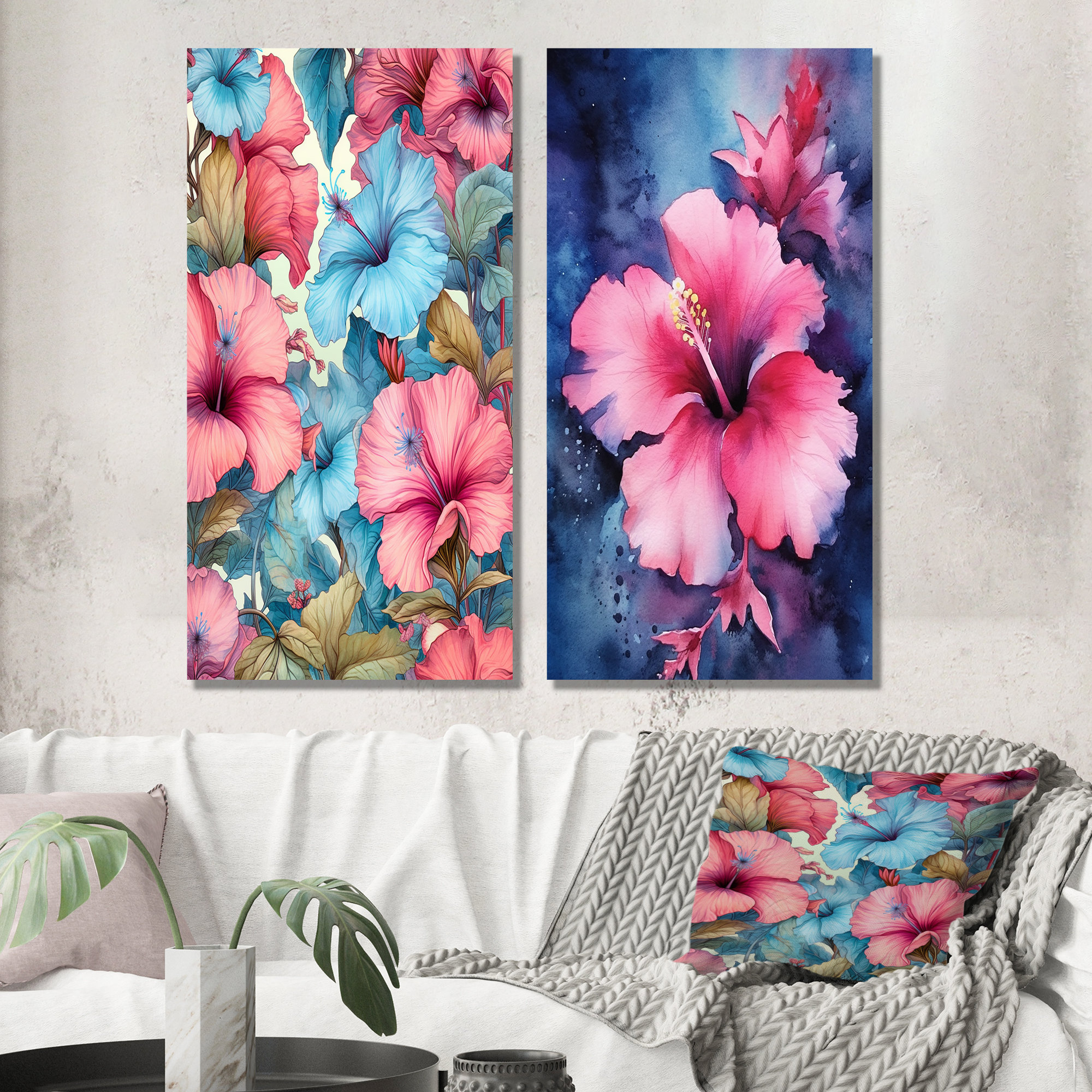 Bay Isle Home™ Tropical Floral Hibiscus Beauty - Hibiscus Wall Decor ...