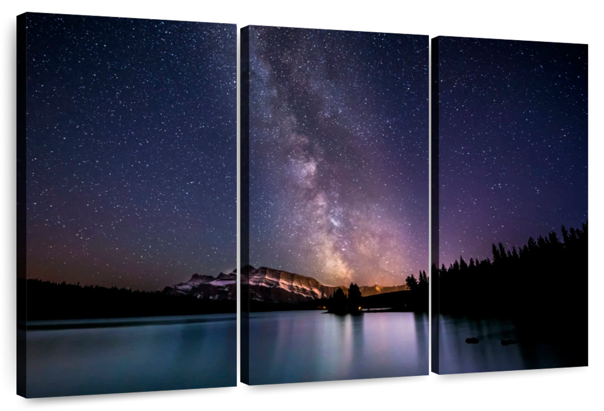 Ebern Designs Oberle Milky Way Above Two Jack Lake | Wayfair